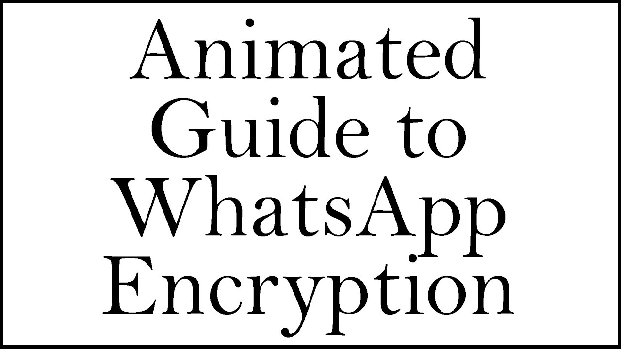 Animated Guide to Whatsapp Encryption – Jon-Paul Walton